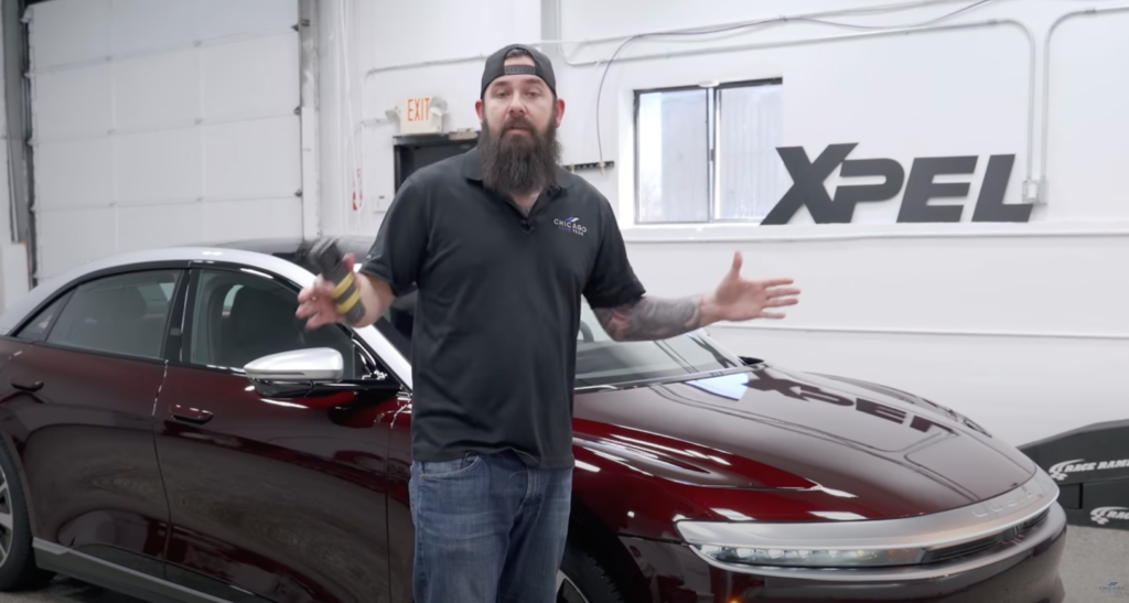 Auto Detailer Takes Deep Look At Lucid Air In Zenith Red Exterior ...