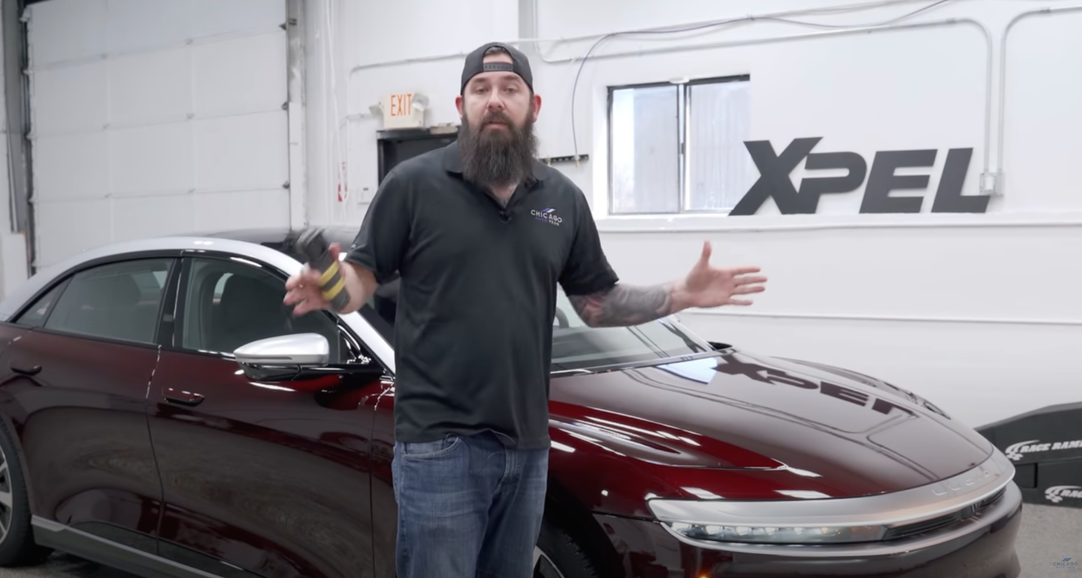 Auto Detailer Takes Deep Look At Lucid Air In Zenith Red Exterior ...